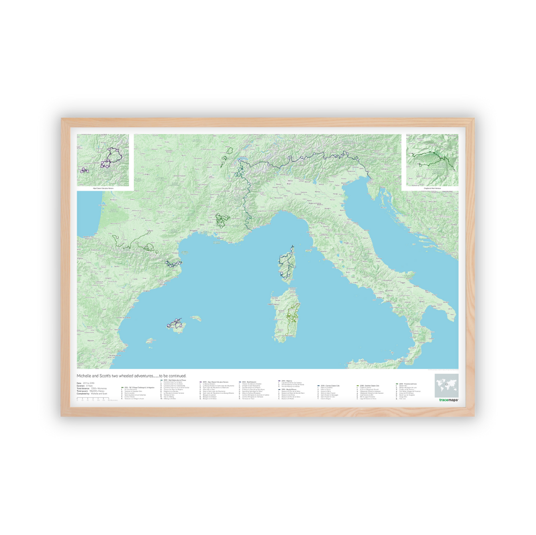 tracemaps | Personalised adventure maps | Map your adventures